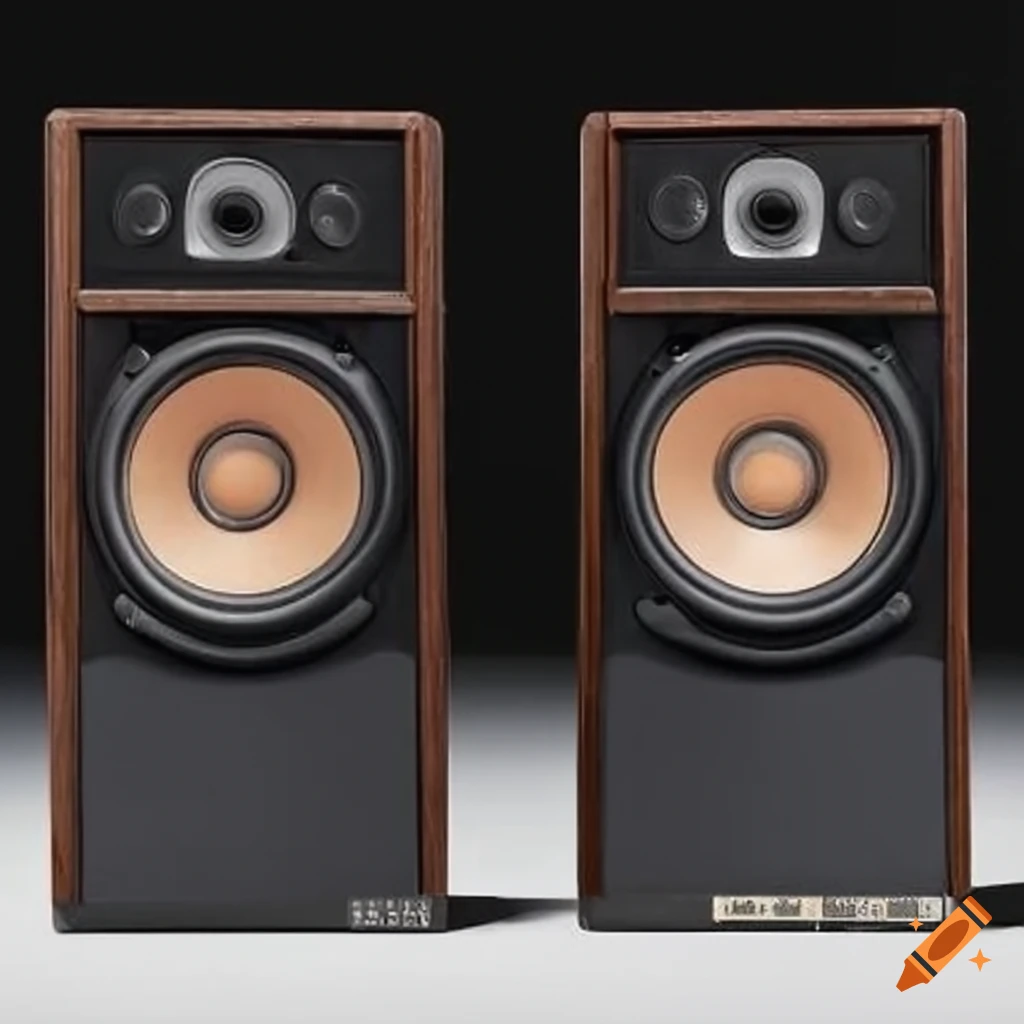 Old retro sound speakers on Craiyon