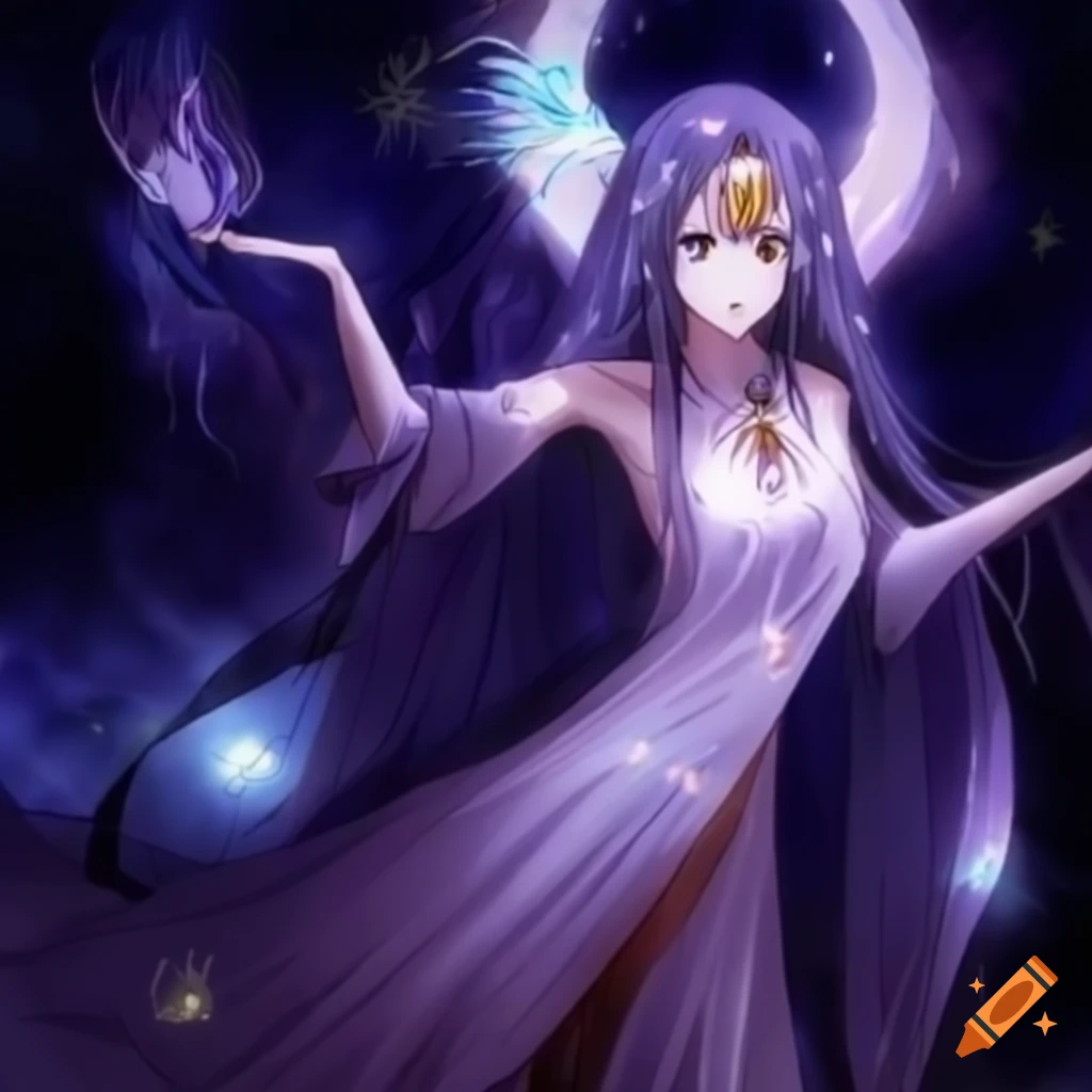 Anime spirit holy specter witch providing divine help on Craiyon