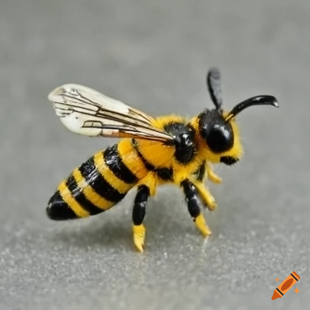 Bee miniature on Craiyon