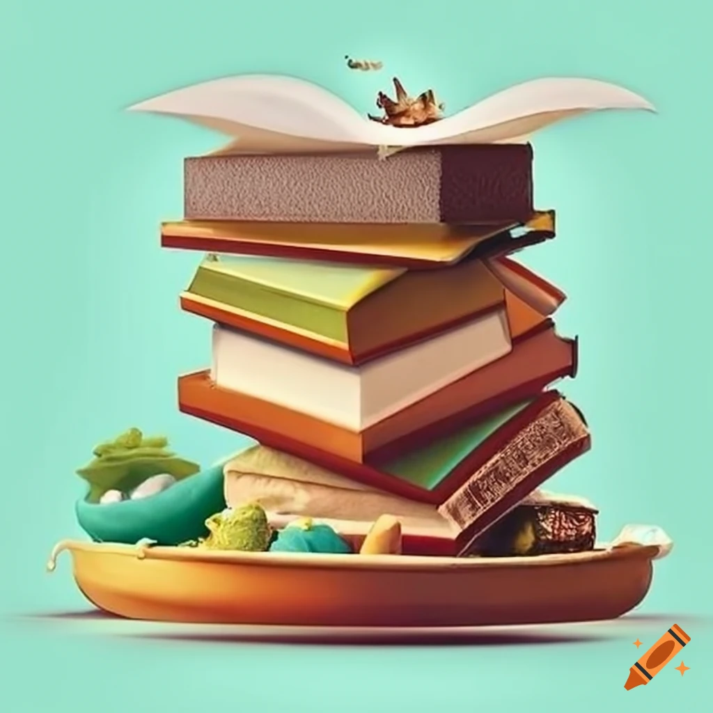 A person eating a book on Craiyon