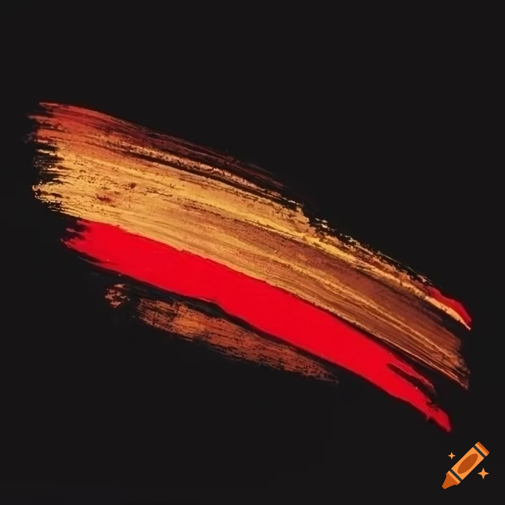 Red and bronze horizontal brush stroke on black background on Craiyon
