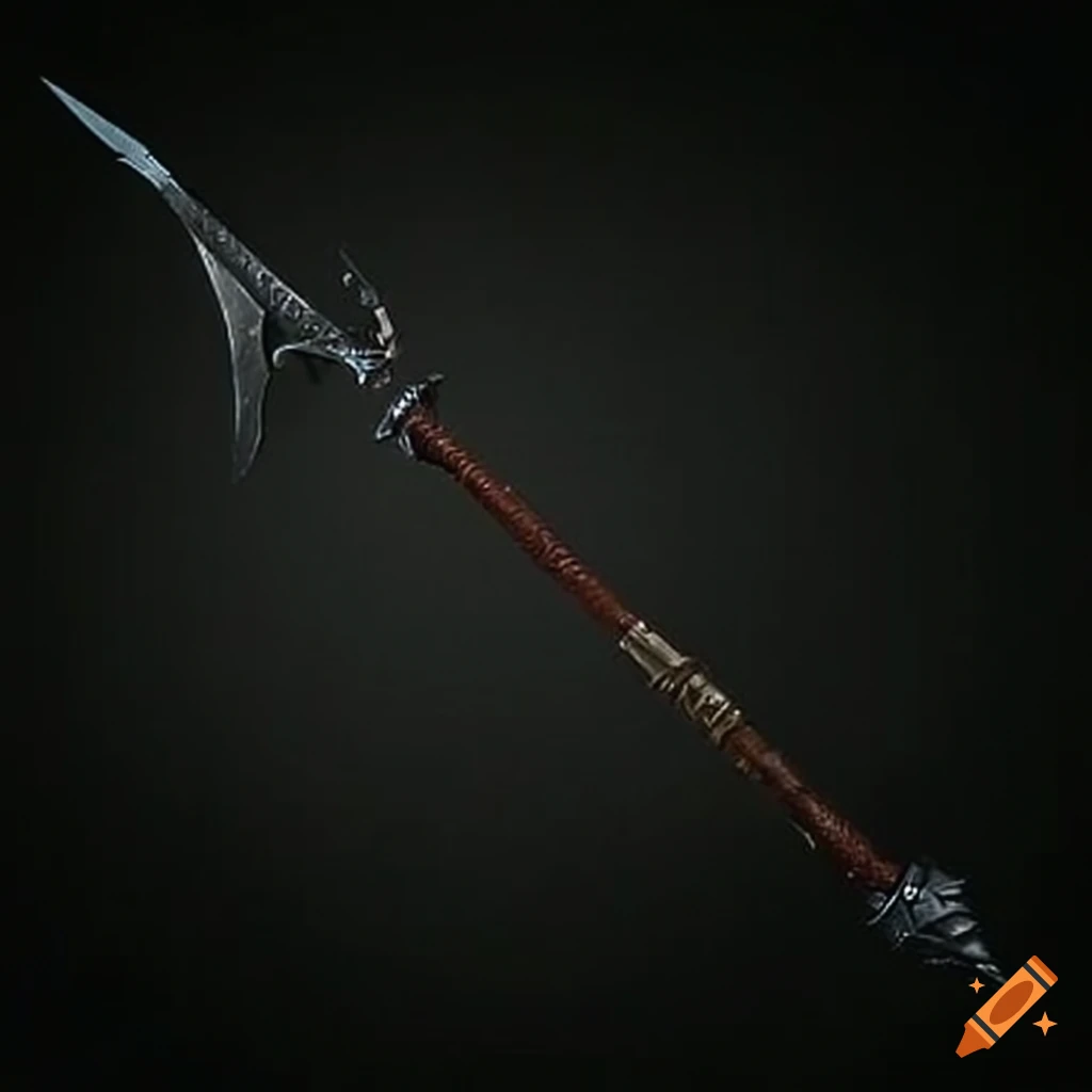 Mythic perfect master halberd on Craiyon