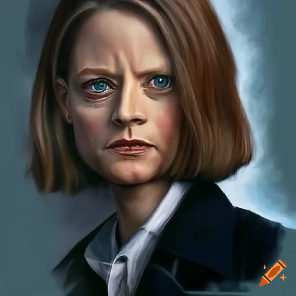 Realistic painting of a woman in fbi agent attire on Craiyon