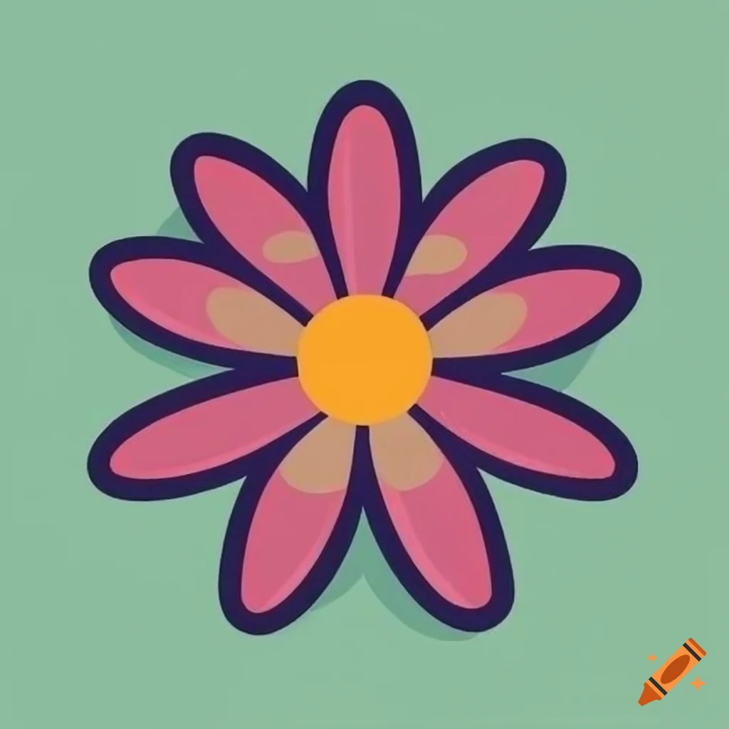 Simple flower on Craiyon