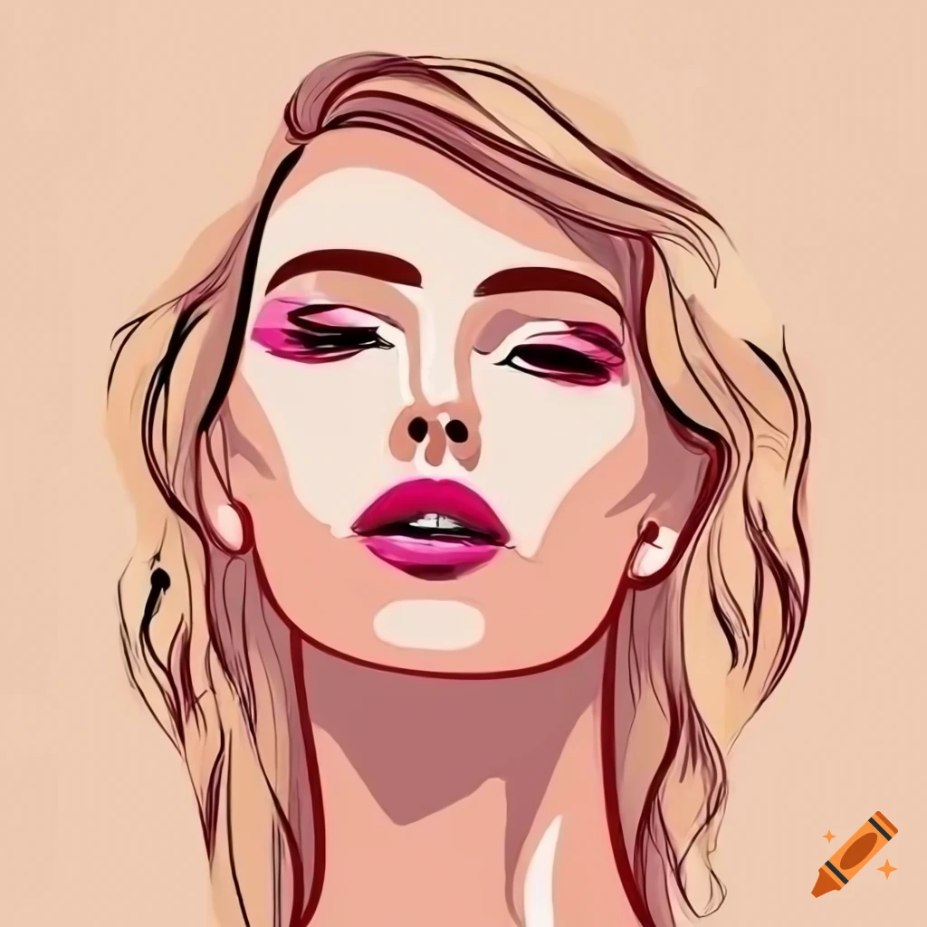 Sophisticated modern woman in line art style on Craiyon