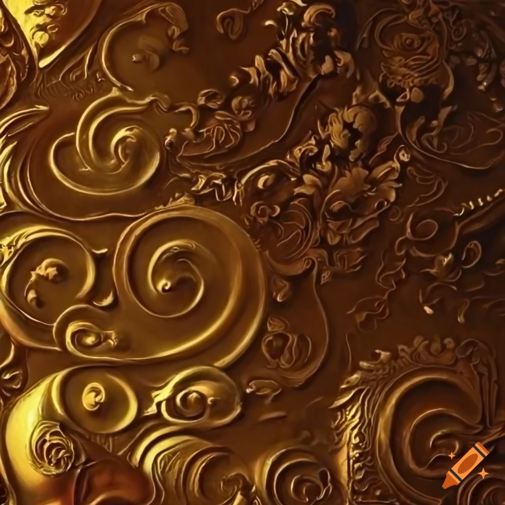 Gold paper cuttings depicting a Chinese Loong on a pure background on ...