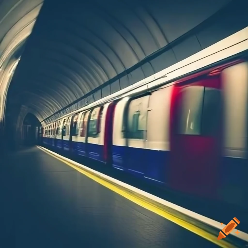 London underground train on Craiyon