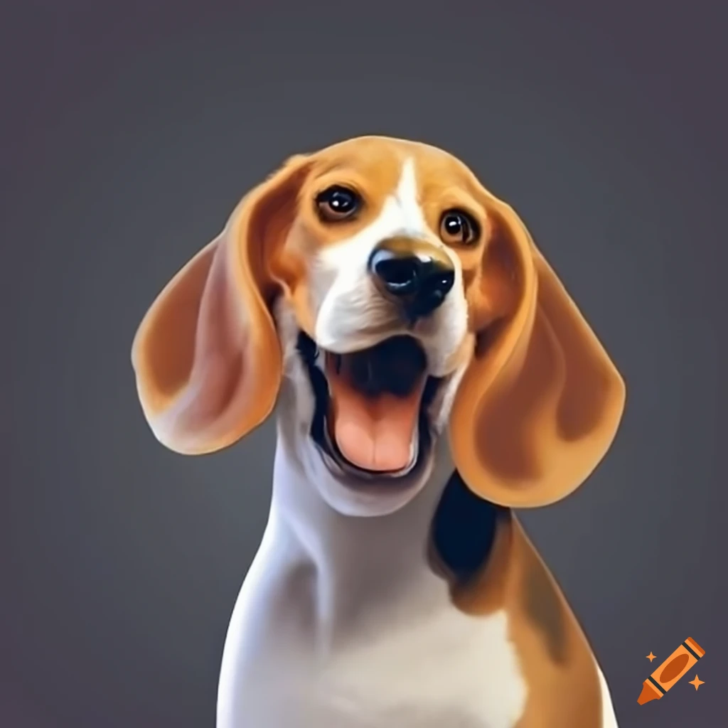 Beagle singing on Craiyon