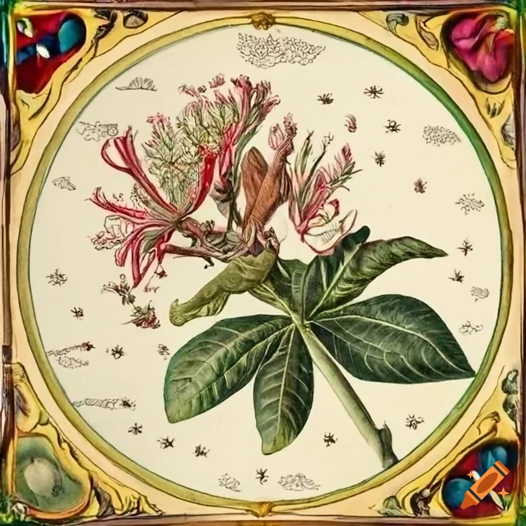 Intricately detailed illustration of puerto rican flora inspired by ...
