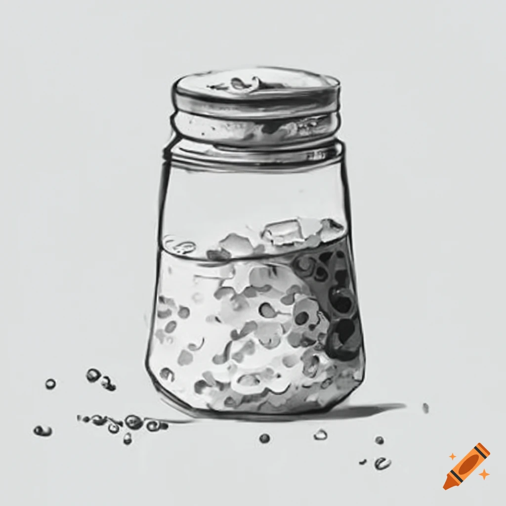 Two floating salt shakers on water on Craiyon