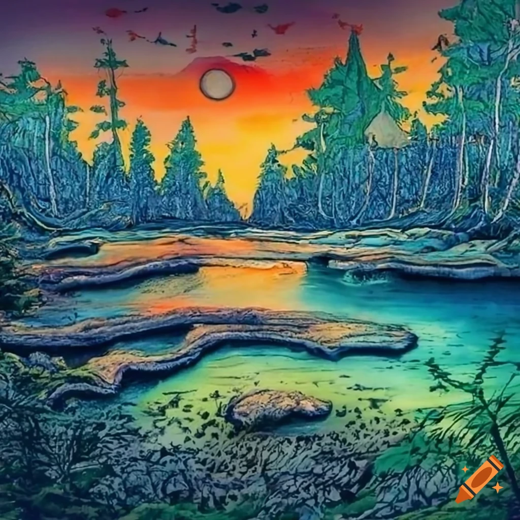 Enchanted scenery of salt spring island, bc, canada on Craiyon