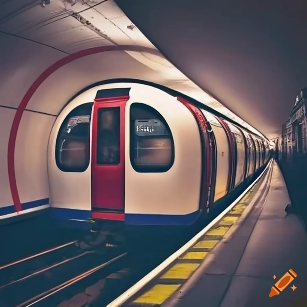 London underground train on Craiyon