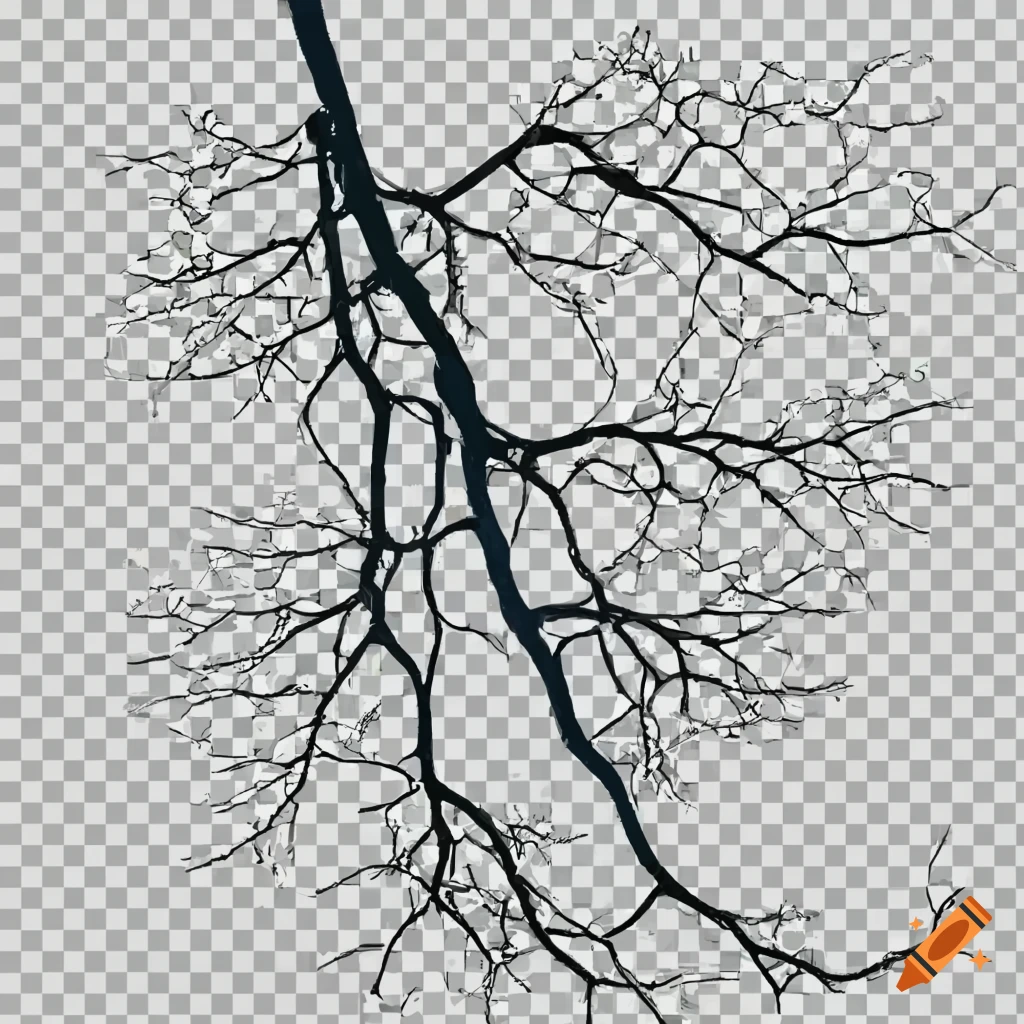 High resolution image of a tree branch in the left corner on Craiyon