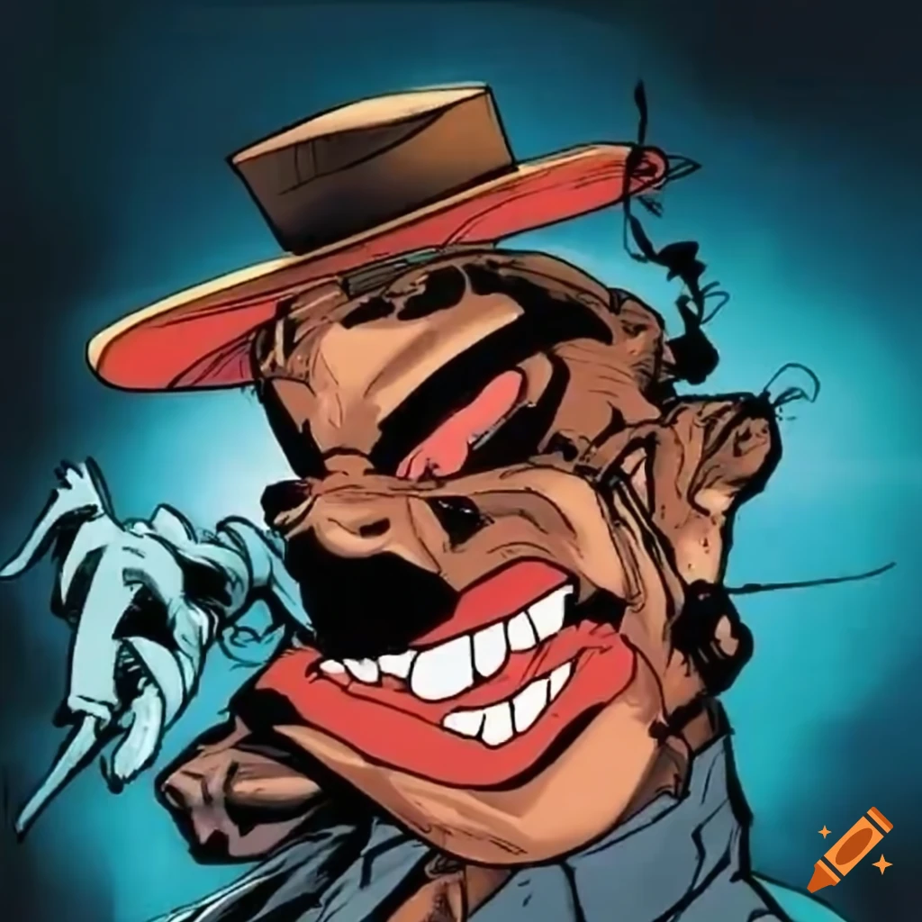 Comic of Bugs Bunny in a fight scene with Method Man on Craiyon