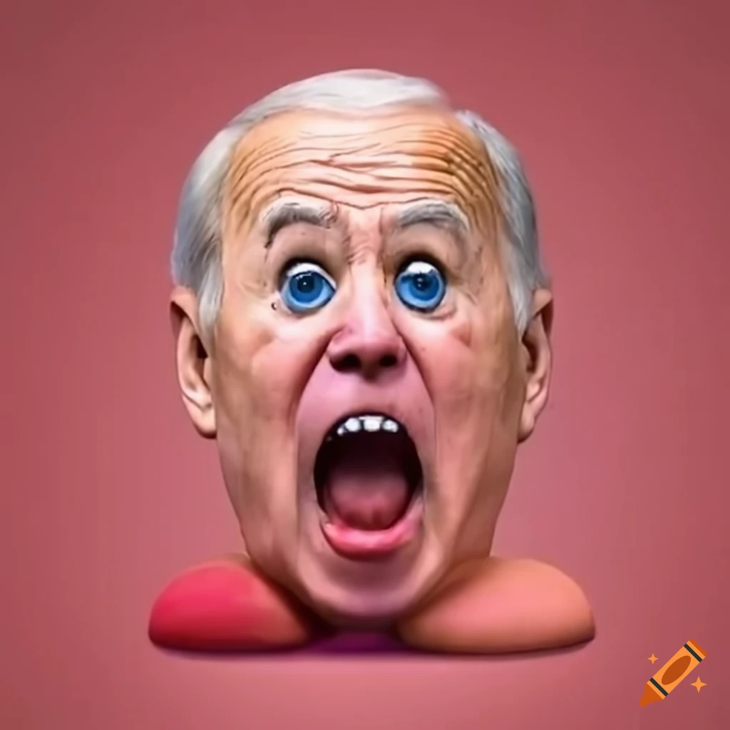 Kirby with joe biden's face on Craiyon