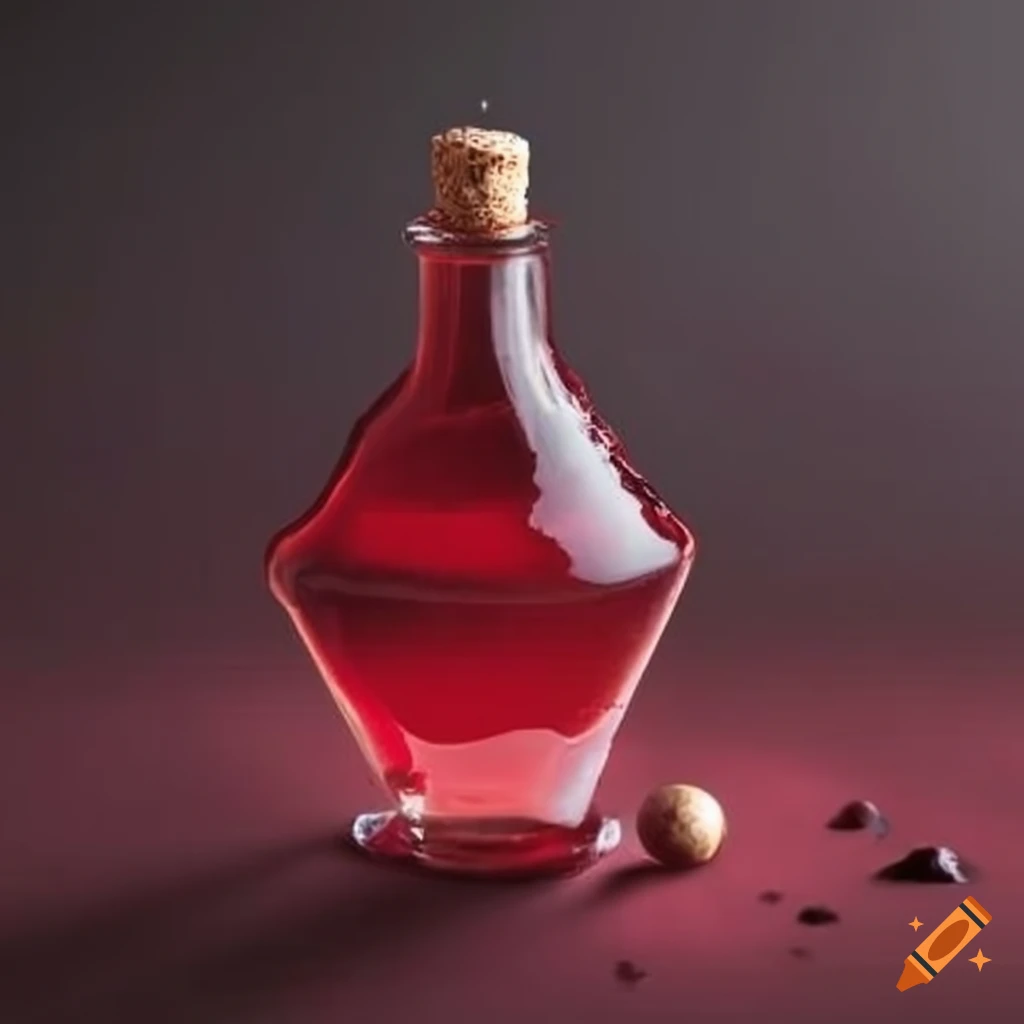 Dark-red potion of health on Craiyon