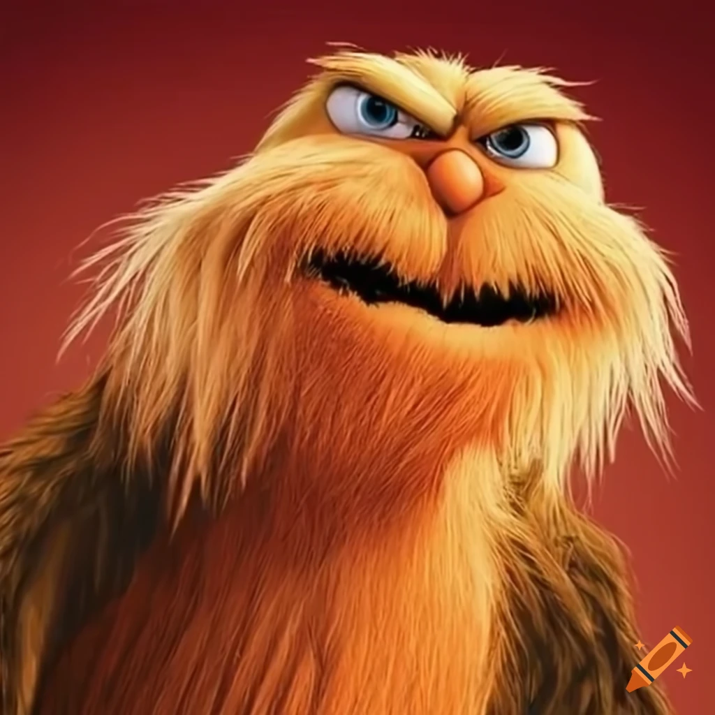 The angry lorax character on Craiyon