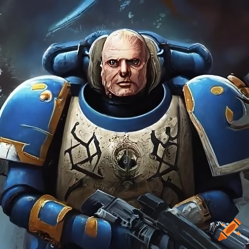 Space marine character on Craiyon
