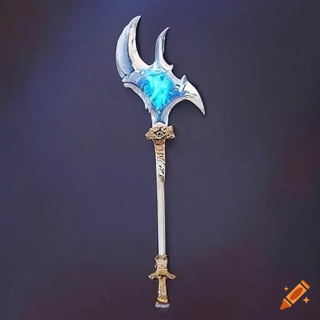 Magic perfect master halberd on Craiyon