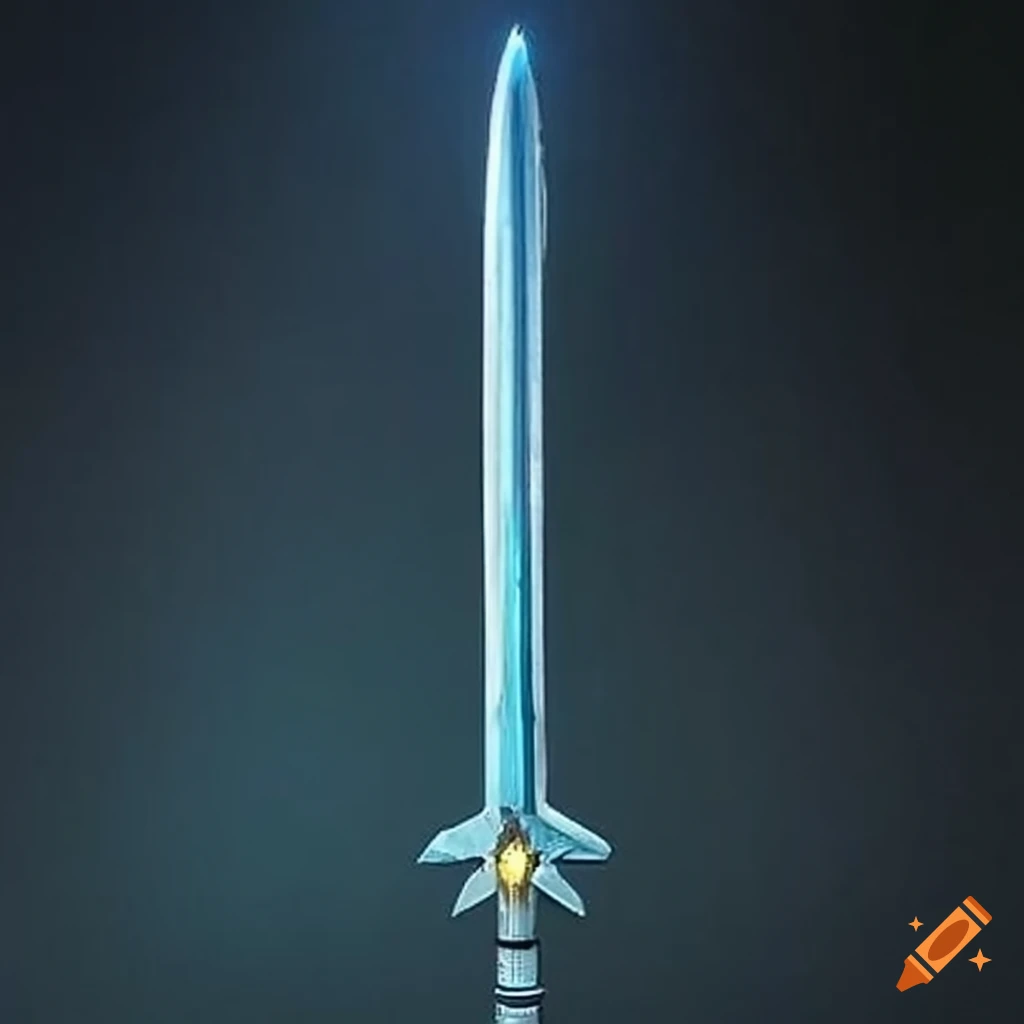 Magic intricate curved master sword on Craiyon