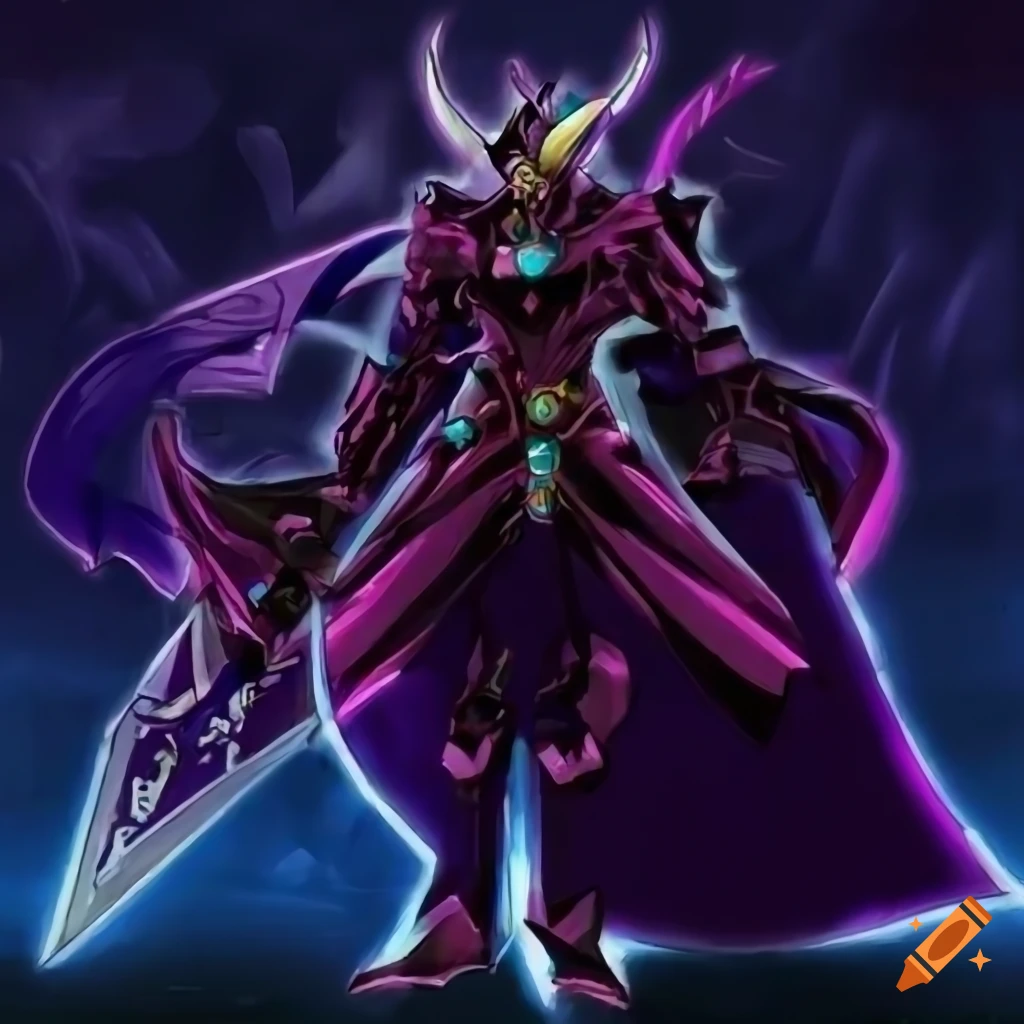 Powerful swordsman yu gi oh art on Craiyon