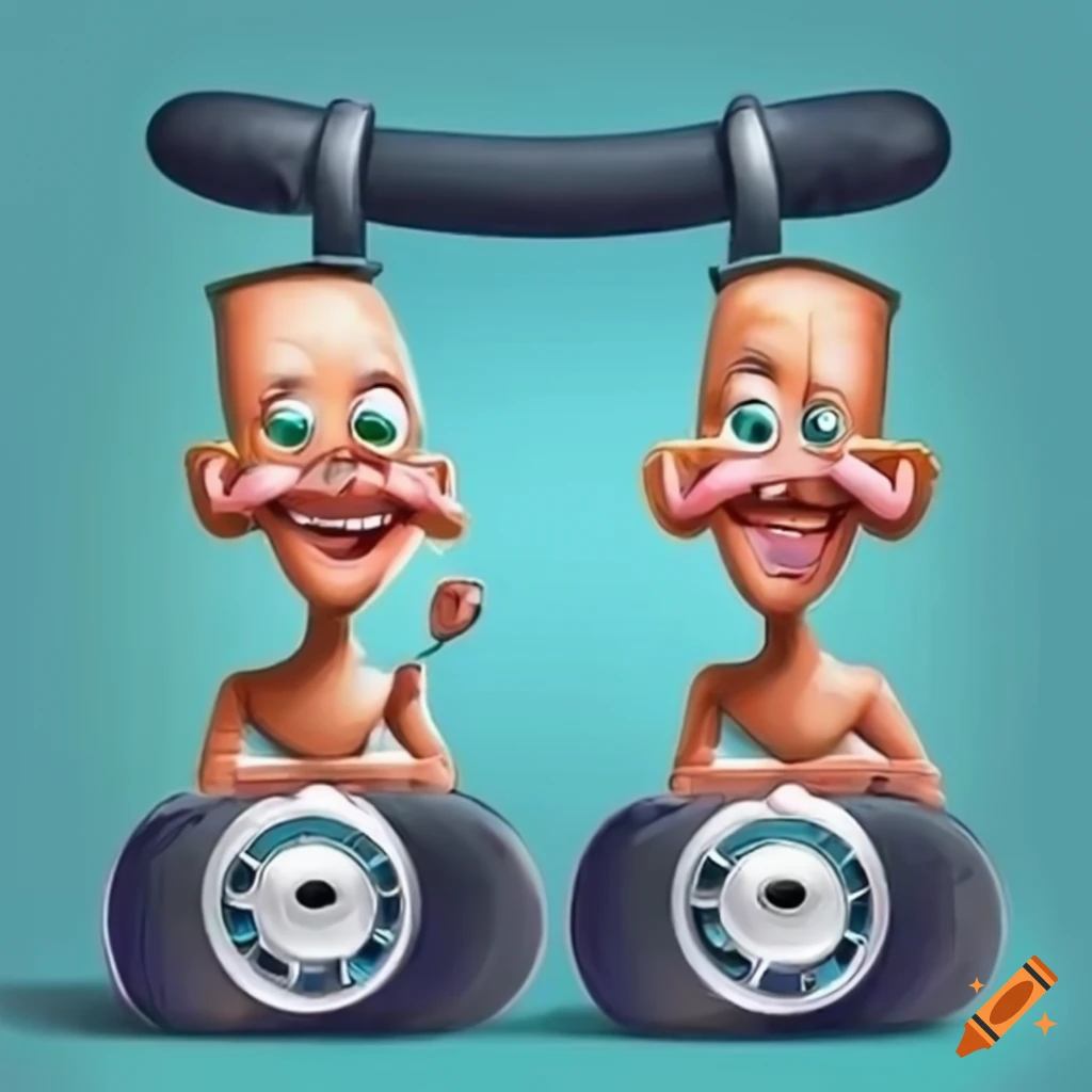 Two cartoon-style pictures of phones with five differences on Craiyon