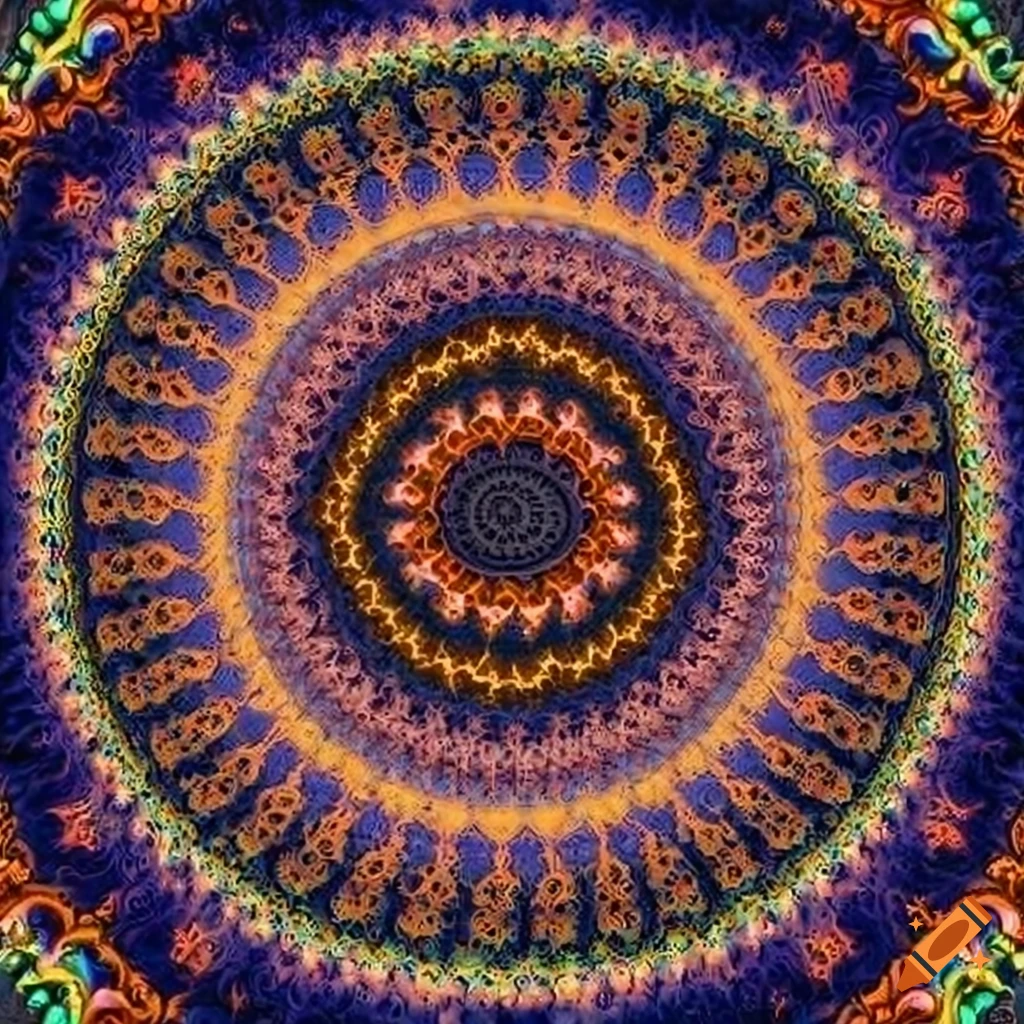 Fractal shipibo pattern design on Craiyon