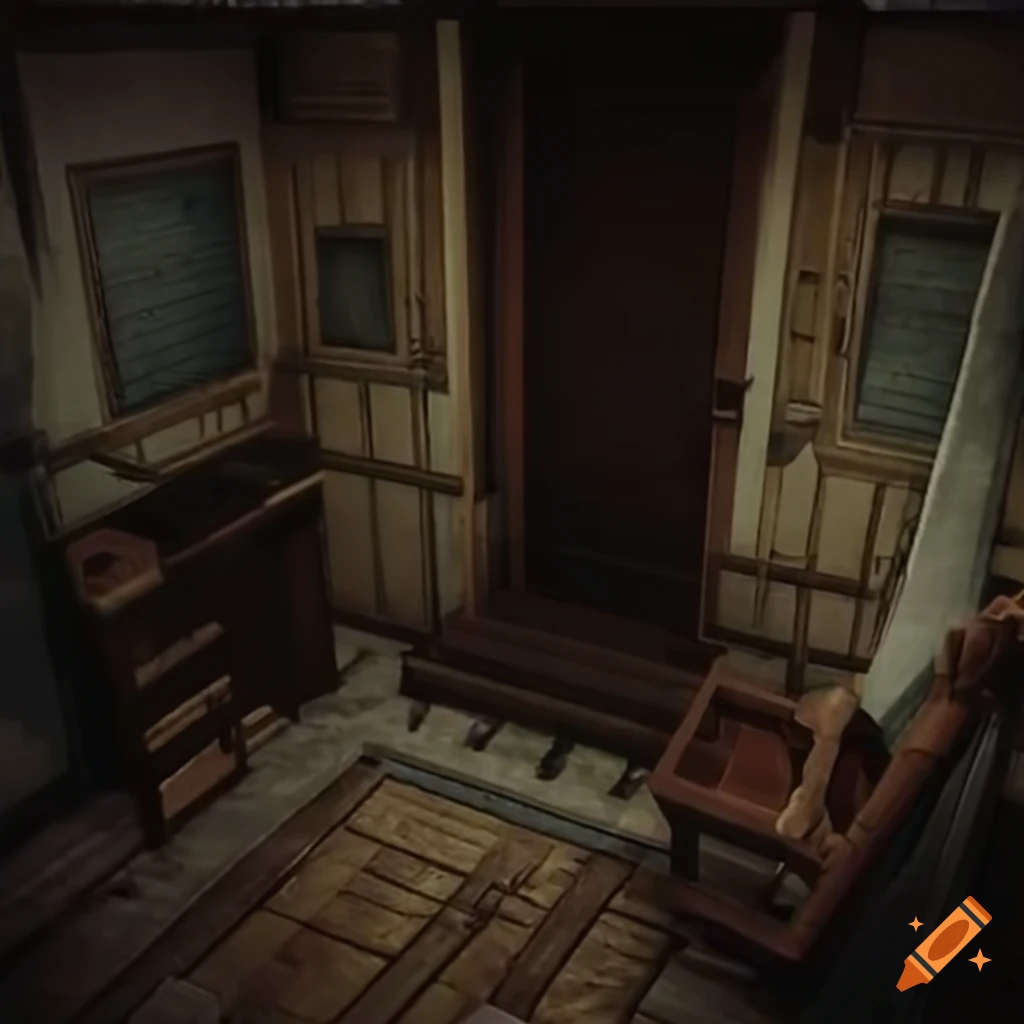 Isometric corsican house in resident evil style ps1 game on Craiyon