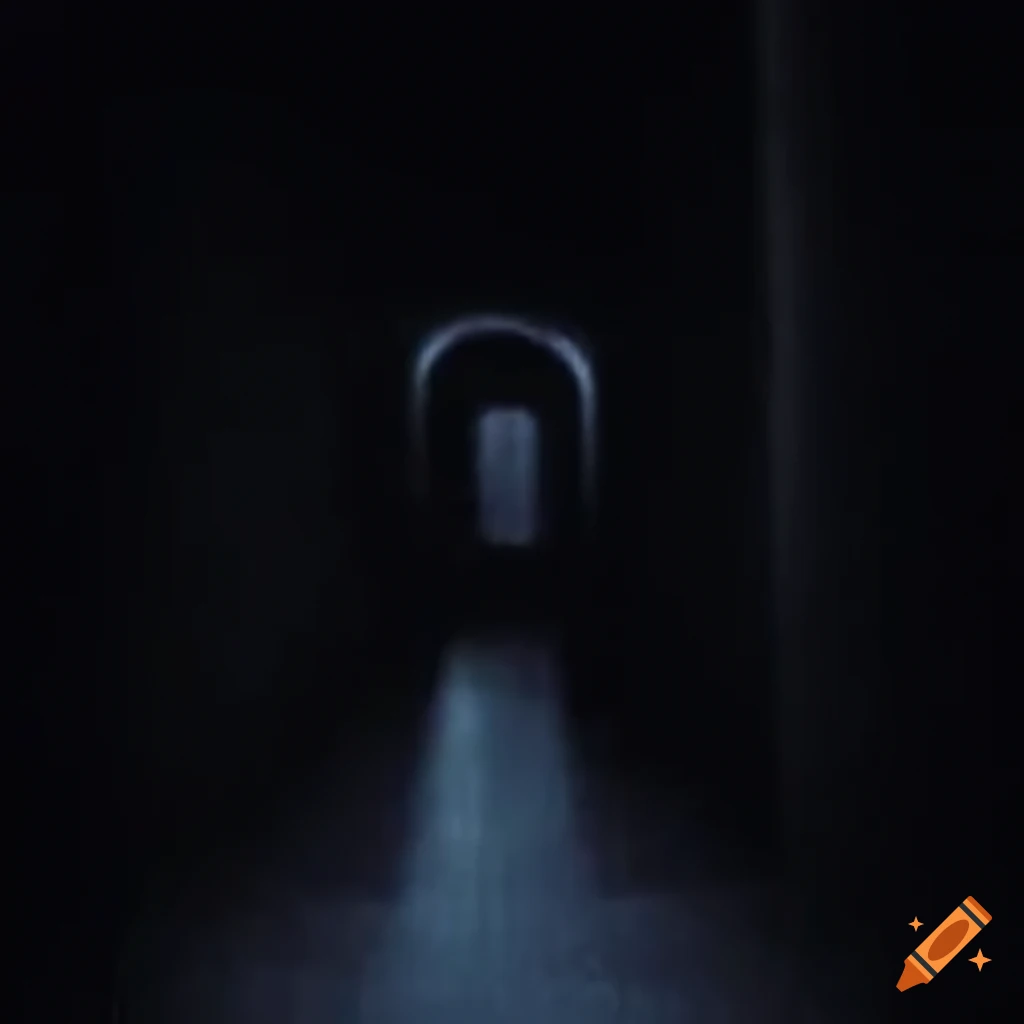 Vhs camcorder horror scene with faceless mysterious figure in a liminal ...