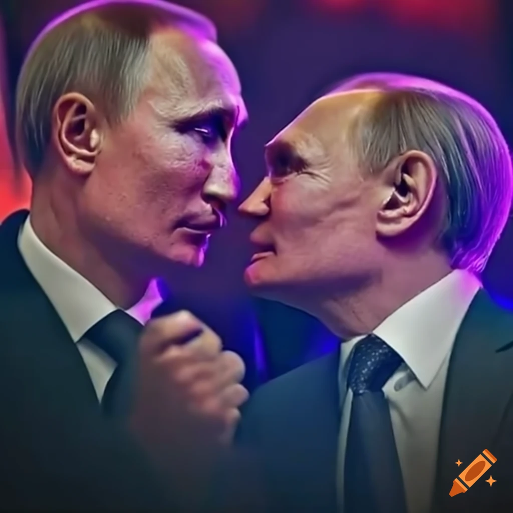 Putin having a dance party with other versions of himself on Craiyon