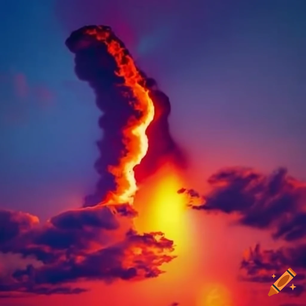 Flaming sky on Craiyon