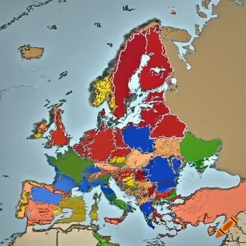 Europe basemap on Craiyon