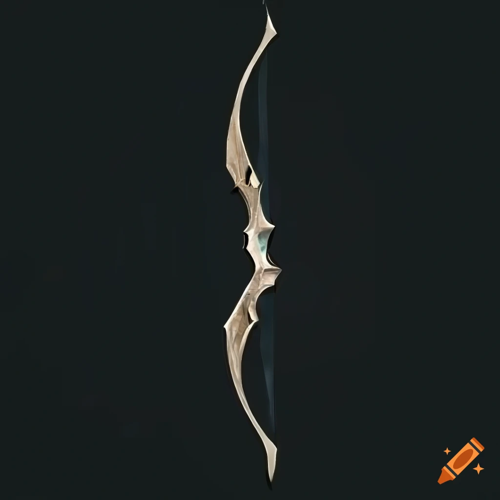Futuristic metal bow for fantasy adventures on Craiyon