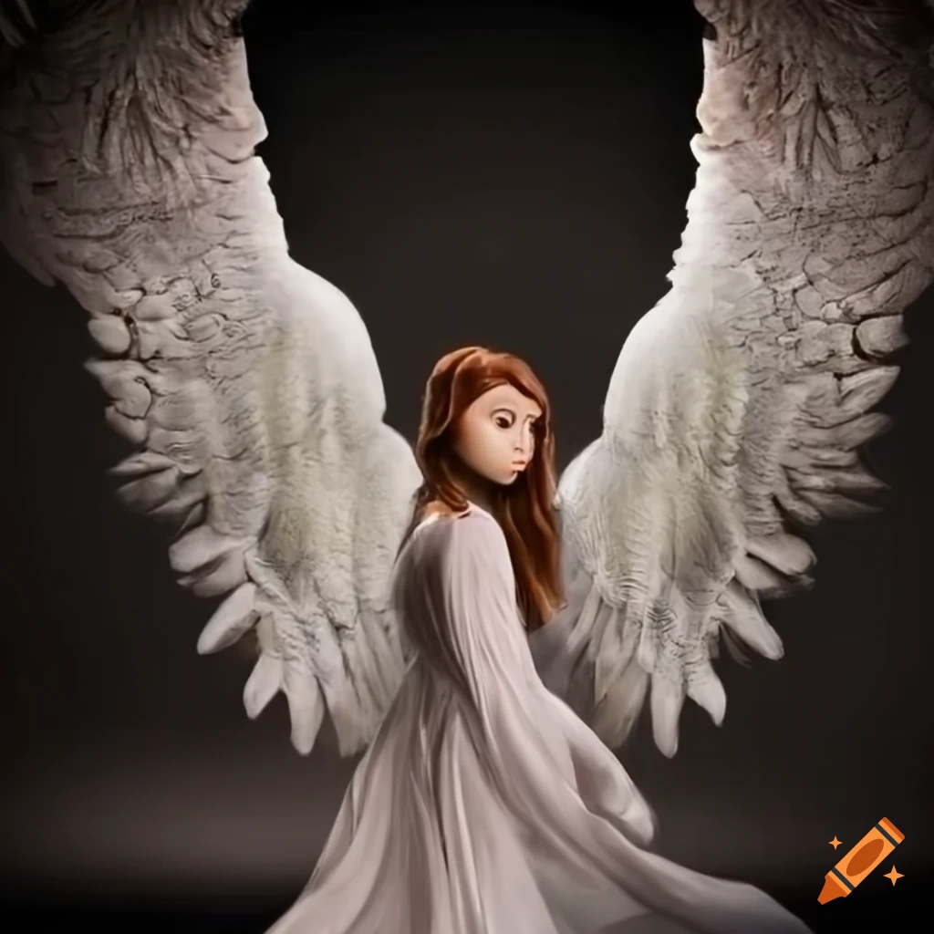 Angel looking to the left on Craiyon