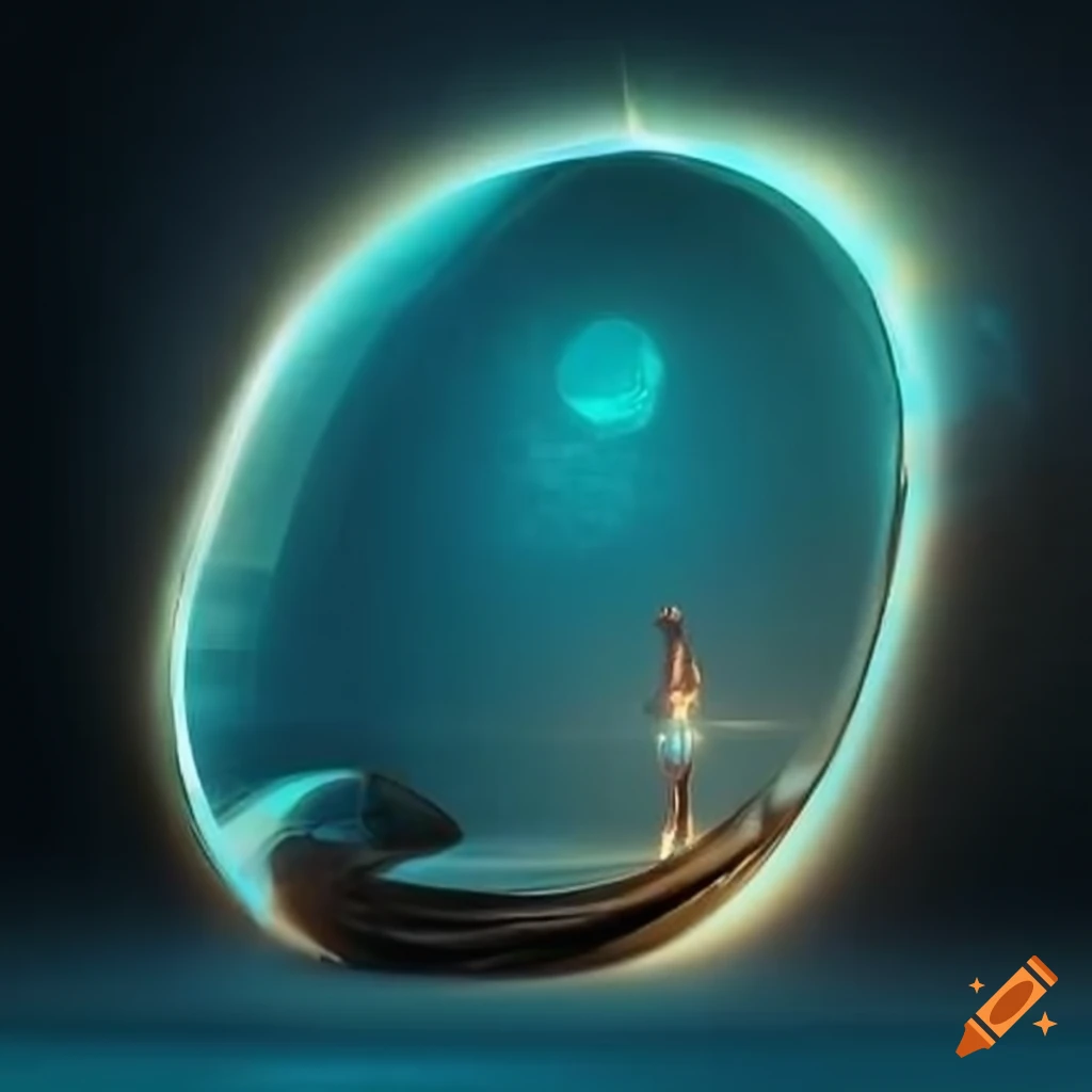 Caravan door resembling a multidimensional portal on Craiyon