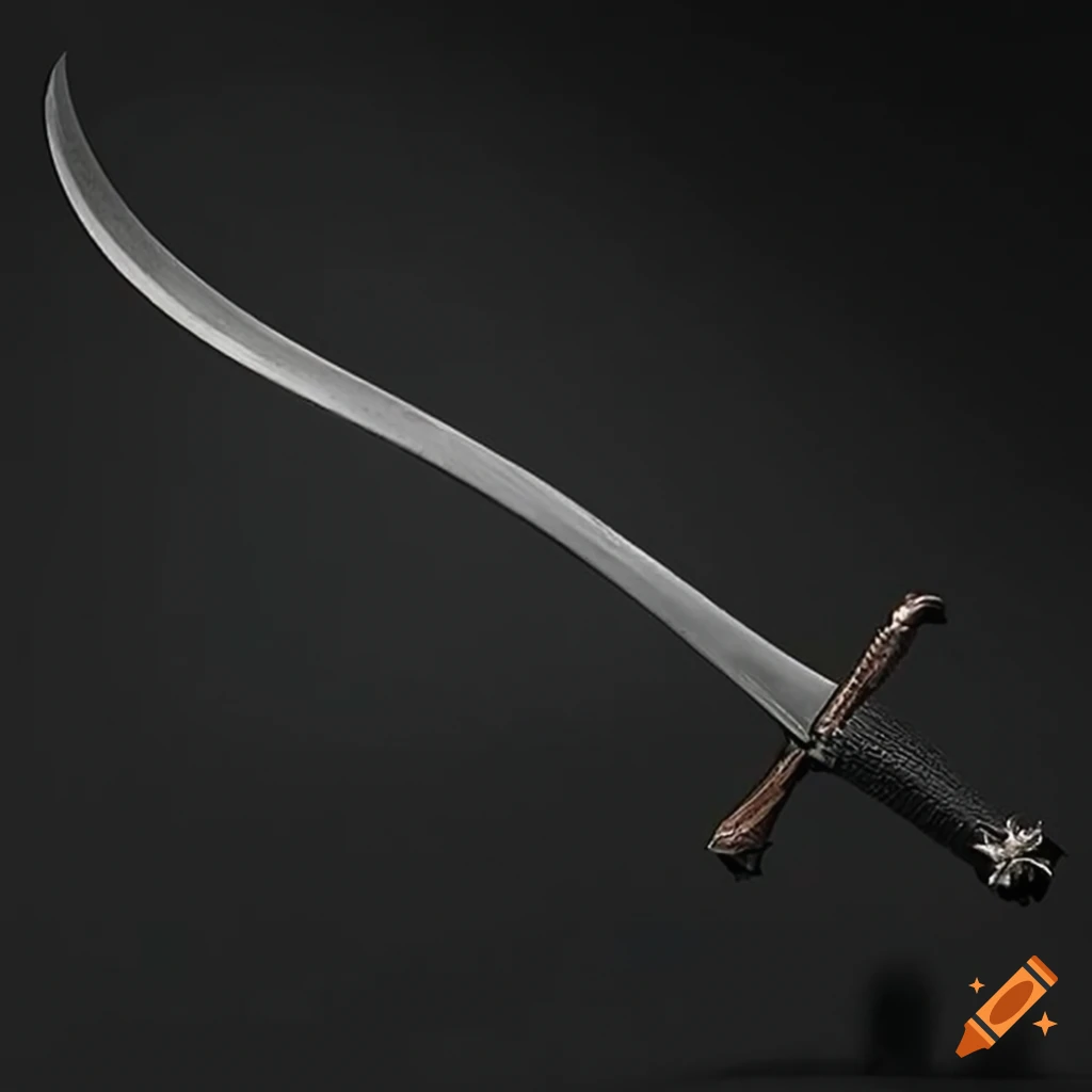 Vorpal curve sword on Craiyon