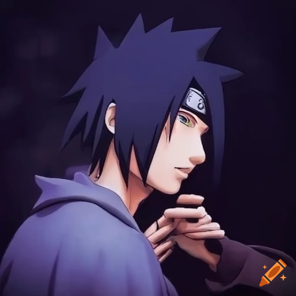 Illustration of Sasuke showing love for Naruto in a real-world setting ...