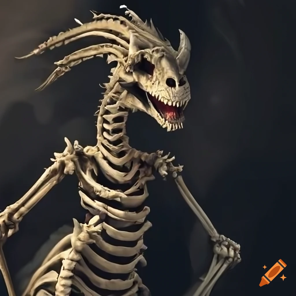 Skeleton dragon on Craiyon
