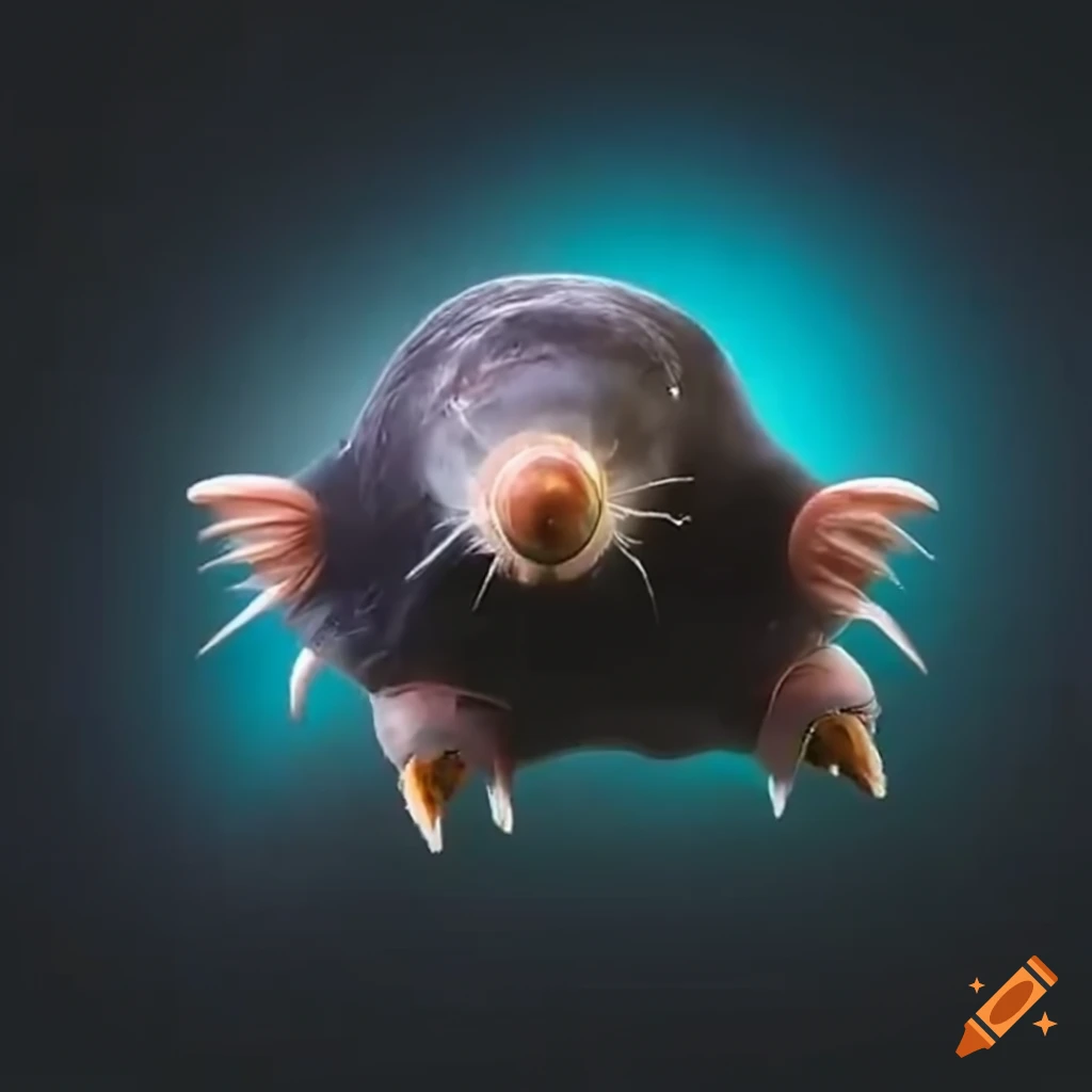 Mole living in zero gravity space conditions on Craiyon