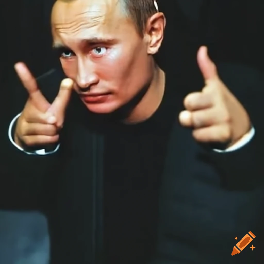 Vladimir Putin in a Compton rap artist style on Craiyon