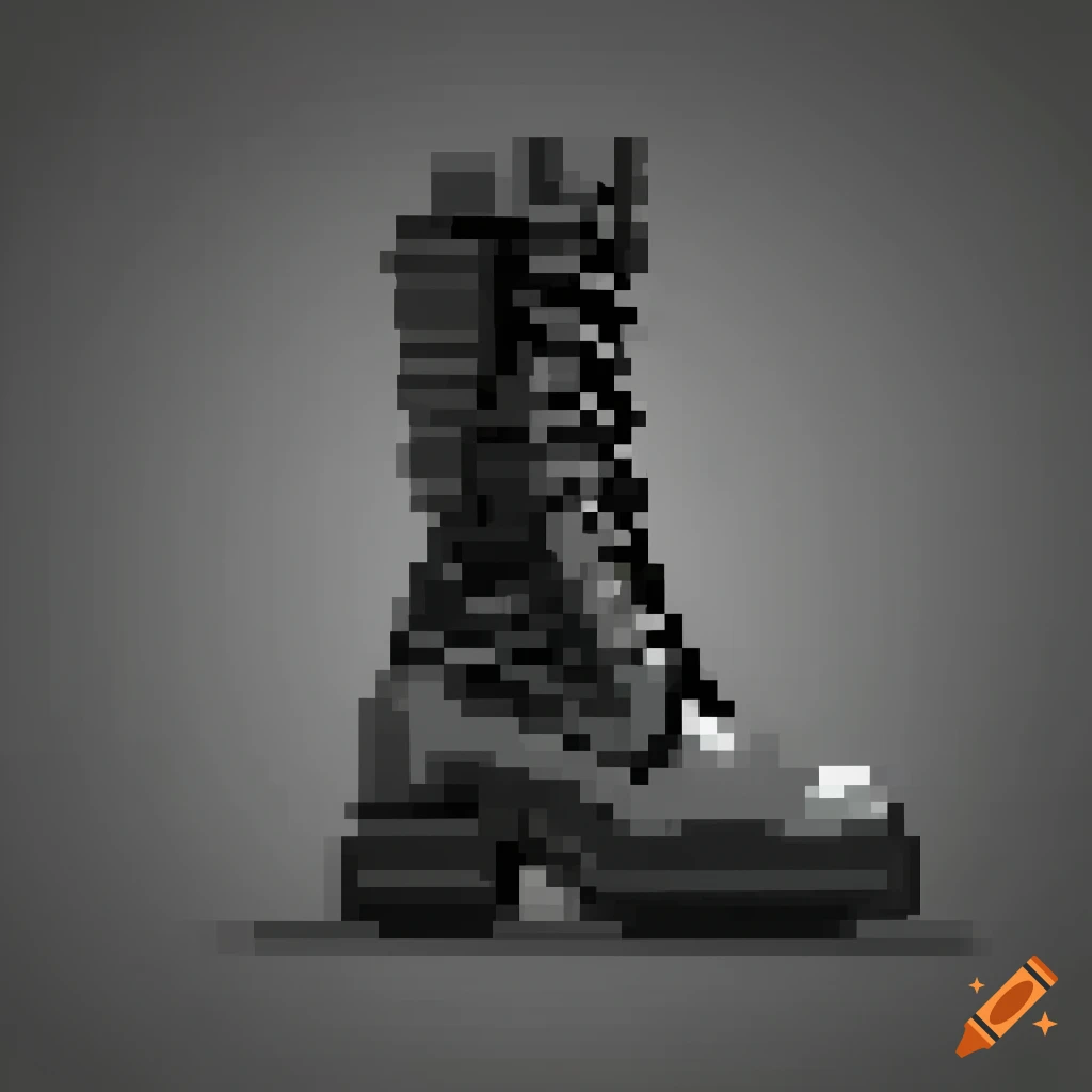 Pixel art swat boots on Craiyon