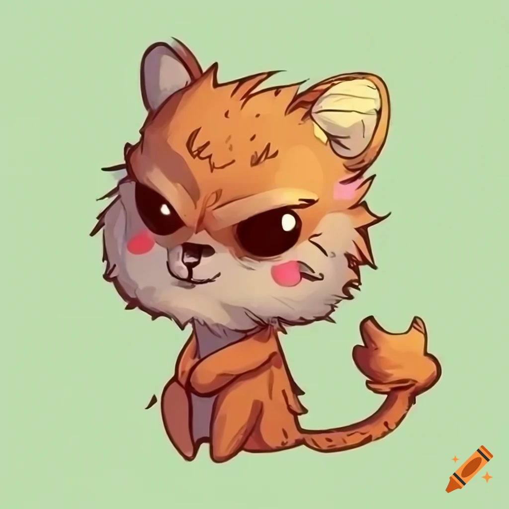 Cute and angry animal drawing on Craiyon