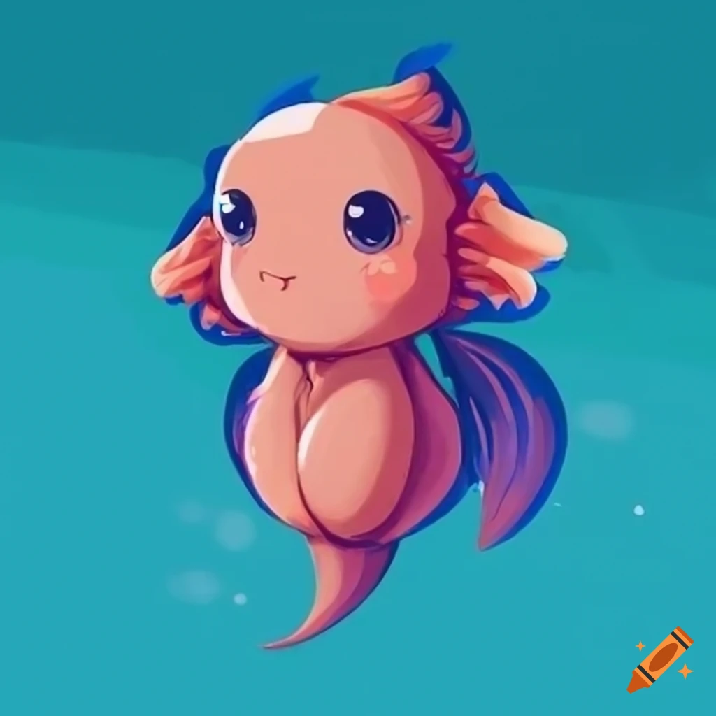 Chibi style cute fish illustration on Craiyon