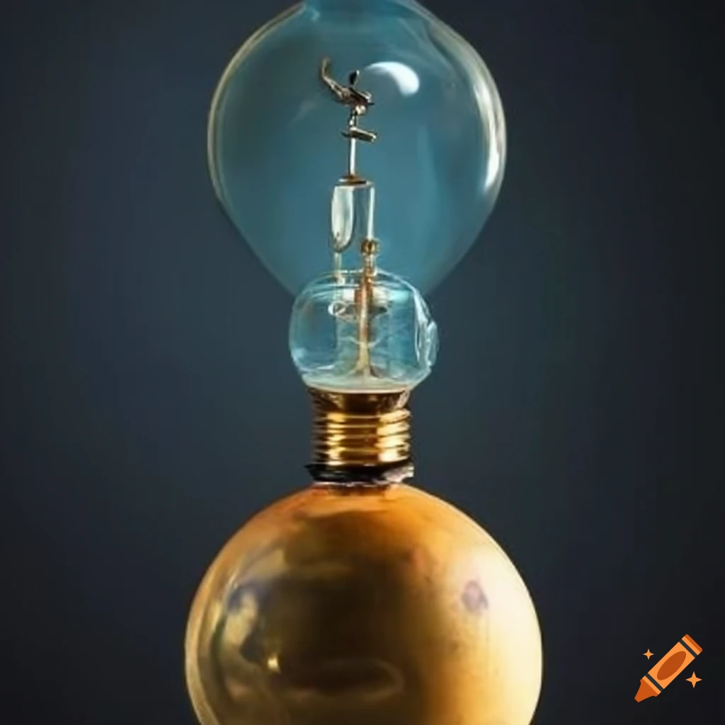 Glass electrostatic device from the 1800s on Craiyon