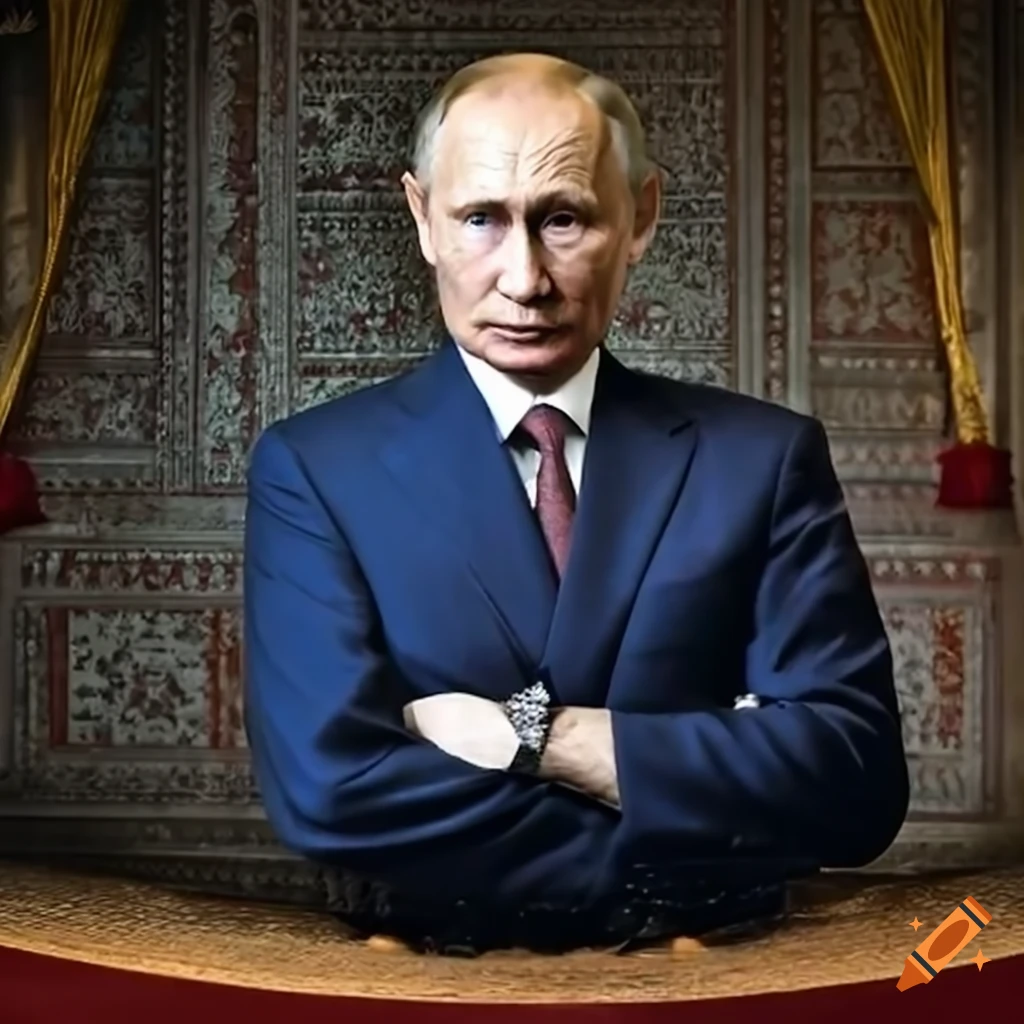 Portrait of President Putin in traditional Soviet setting on Craiyon