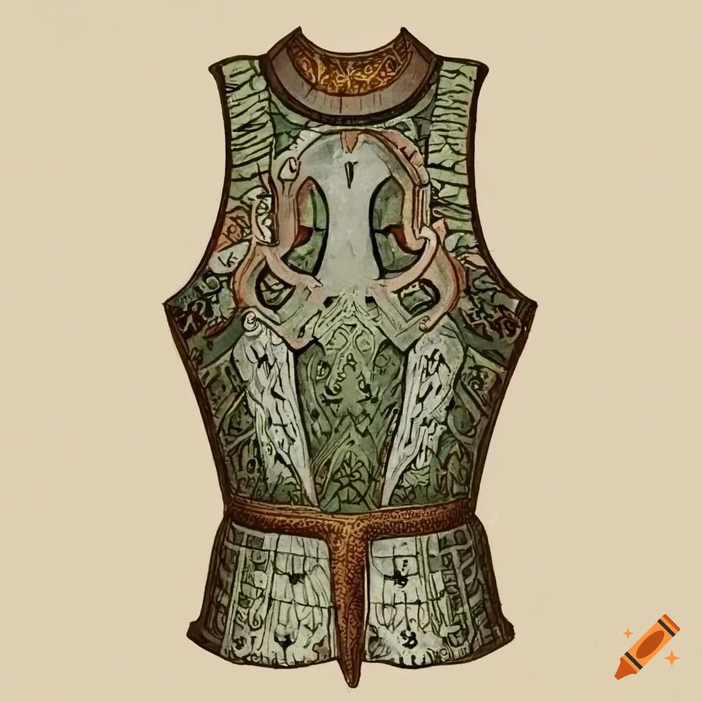 Forest-inspired torso armor design with practical ornaments by ivan ...