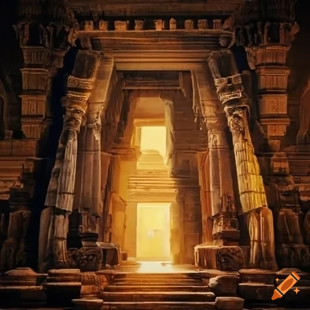 Stone temple on Craiyon