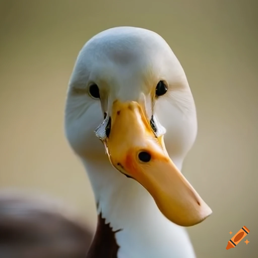 Close up of a duck on Craiyon
