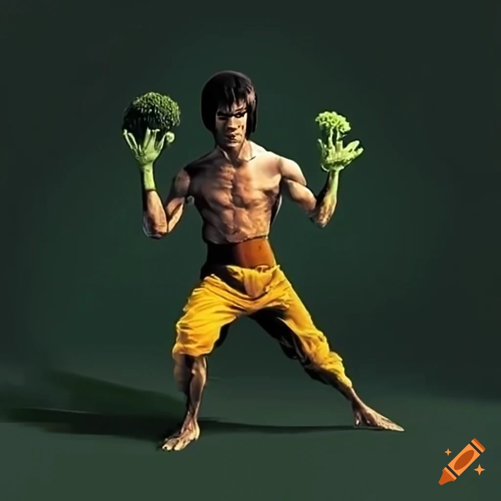 Broccoli bruce lee on Craiyon