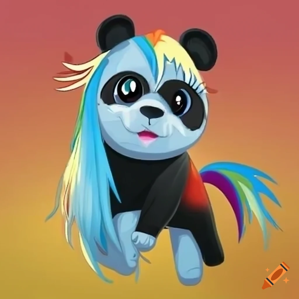 Rainbow dash panda on Craiyon
